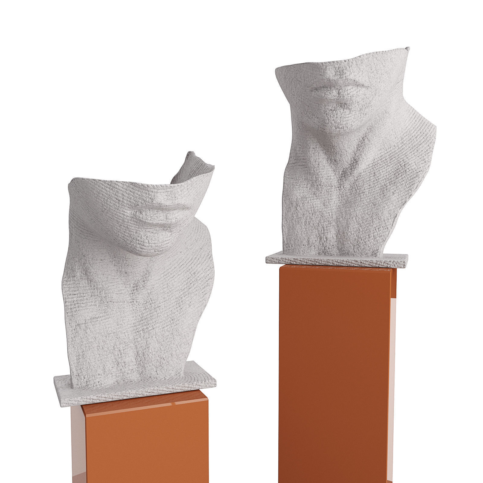 Modern face half sculpture 3D model | CGTrader