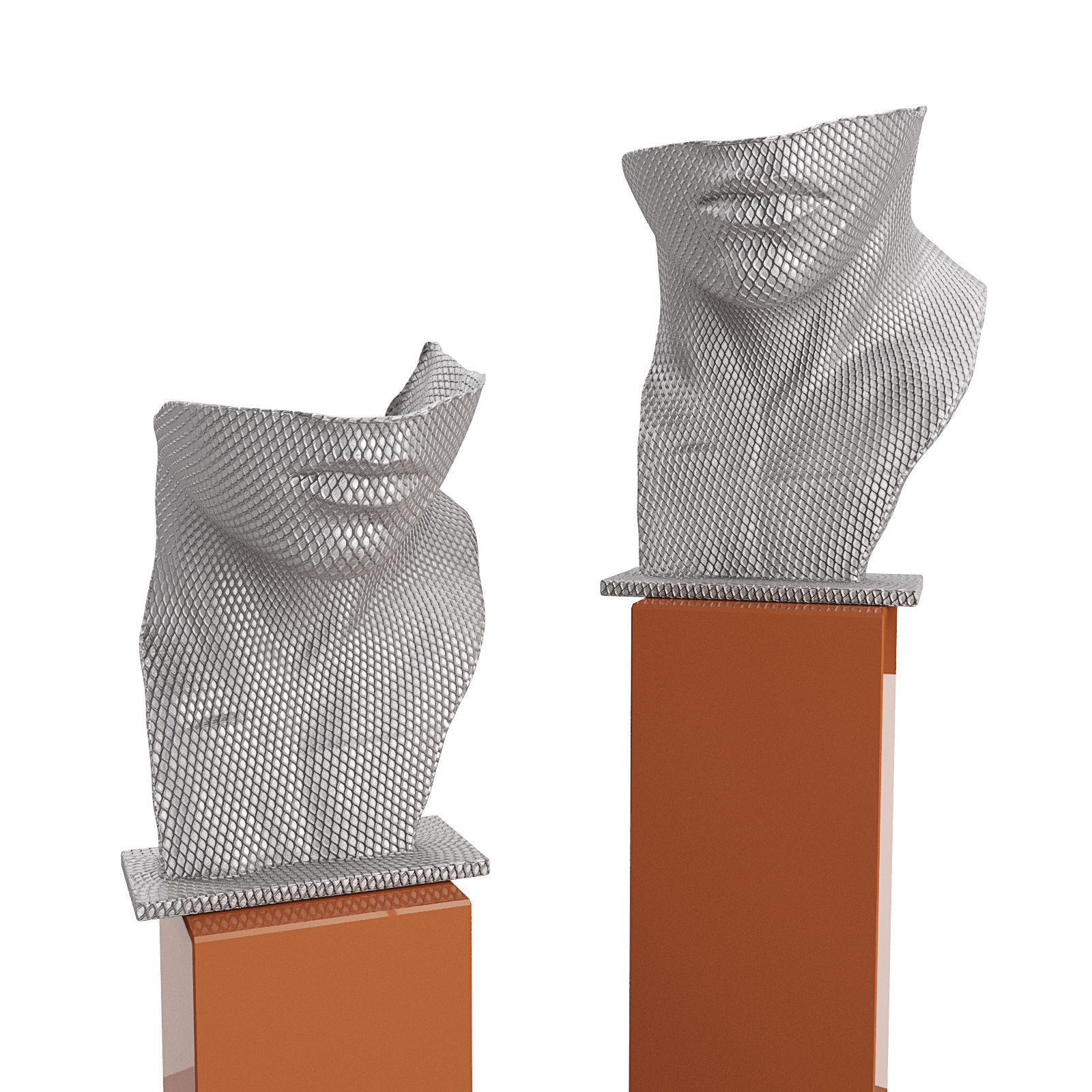 Modern face half sculpture 3D model | CGTrader