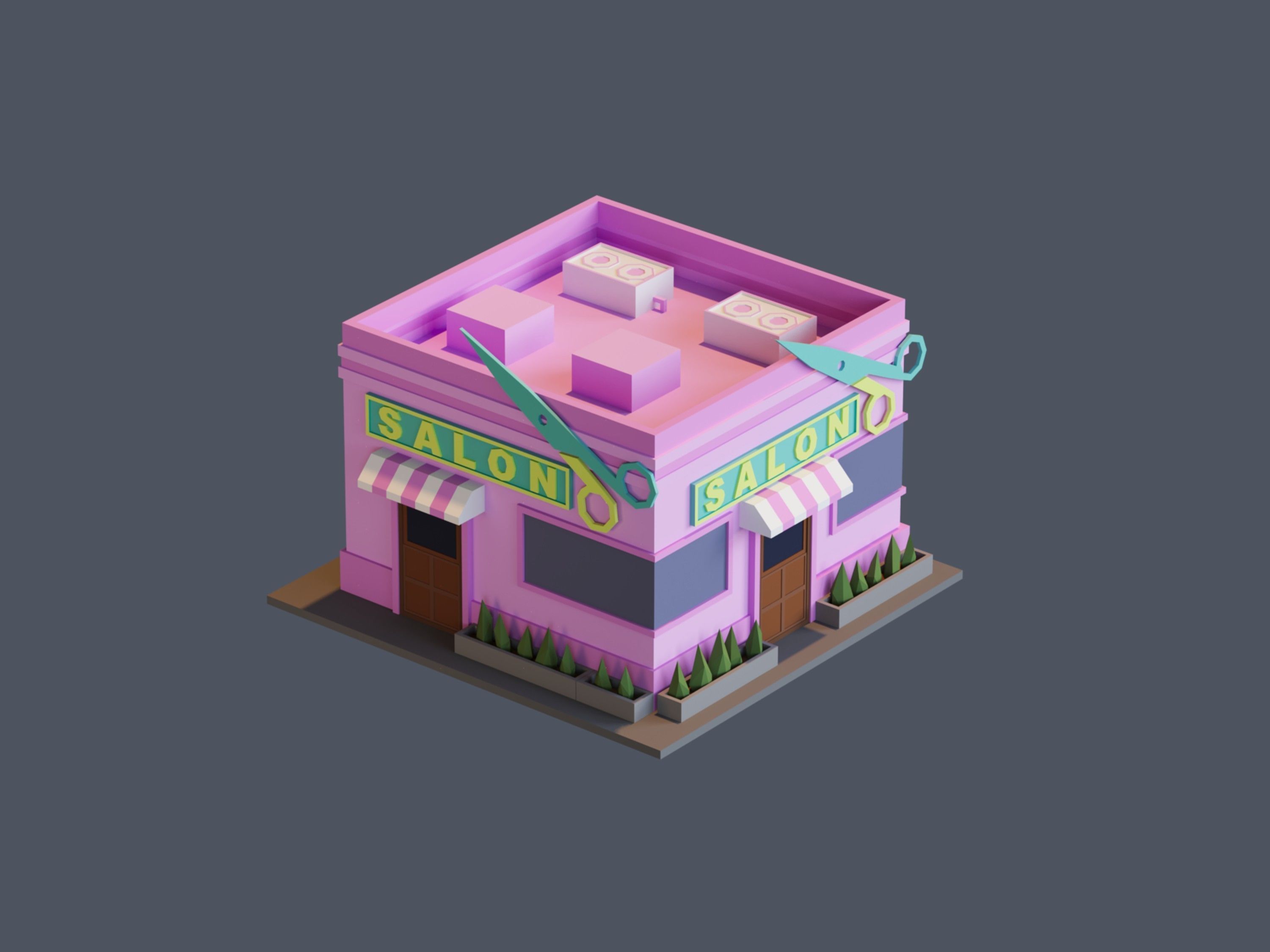 3D model Cartoon Shops VR / AR / low-poly | CGTrader