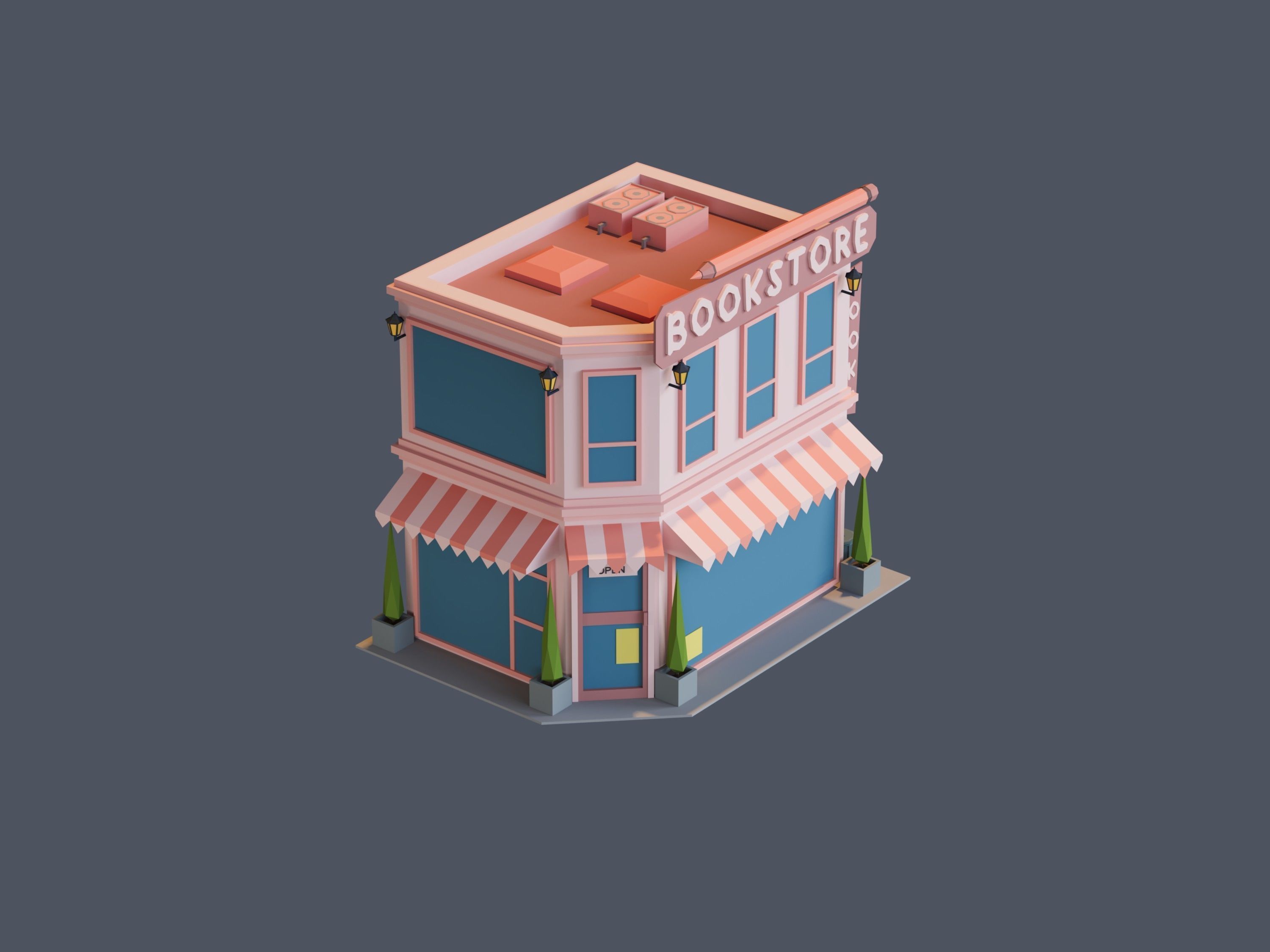 3D model Cartoon Shops VR / AR / low-poly | CGTrader