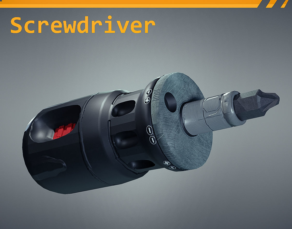 3D model Screwdriver with ratchet VR / AR / low-poly | CGTrader