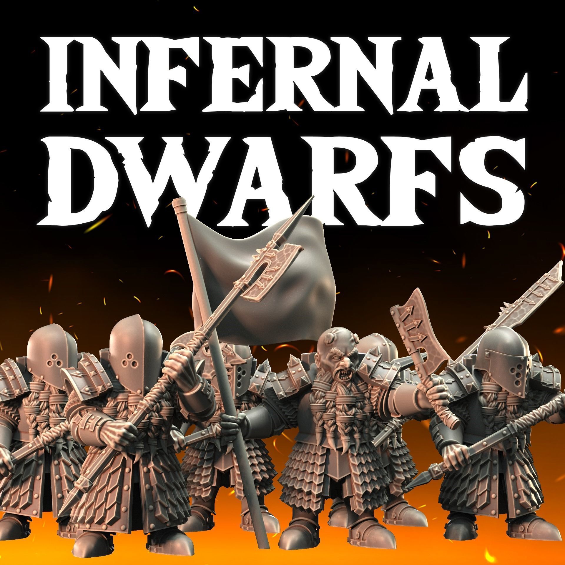 Infernal Dwarfs STLs free 3D model 3D printable | CGTrader
