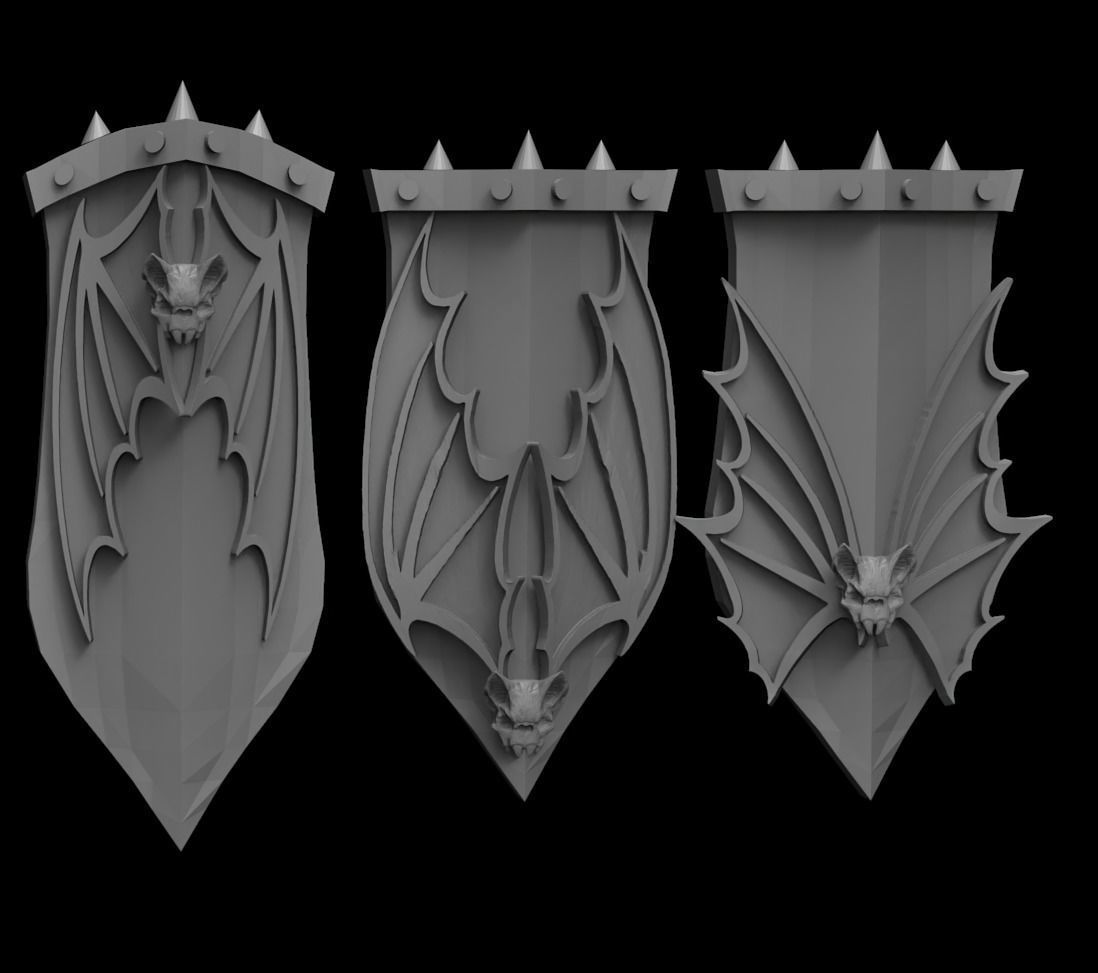 AOS War Hammer Fantasy replacemente icon shield Pack Vampires 3D model 3D printable | CGTrader