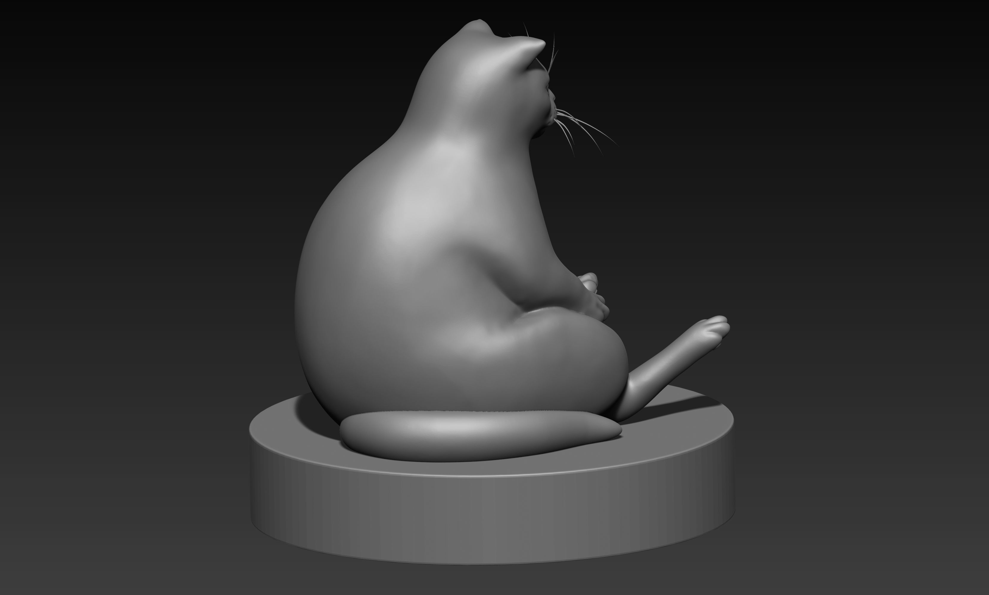 Funny cat with stand meme 3D model 3D printable | CGTrader
