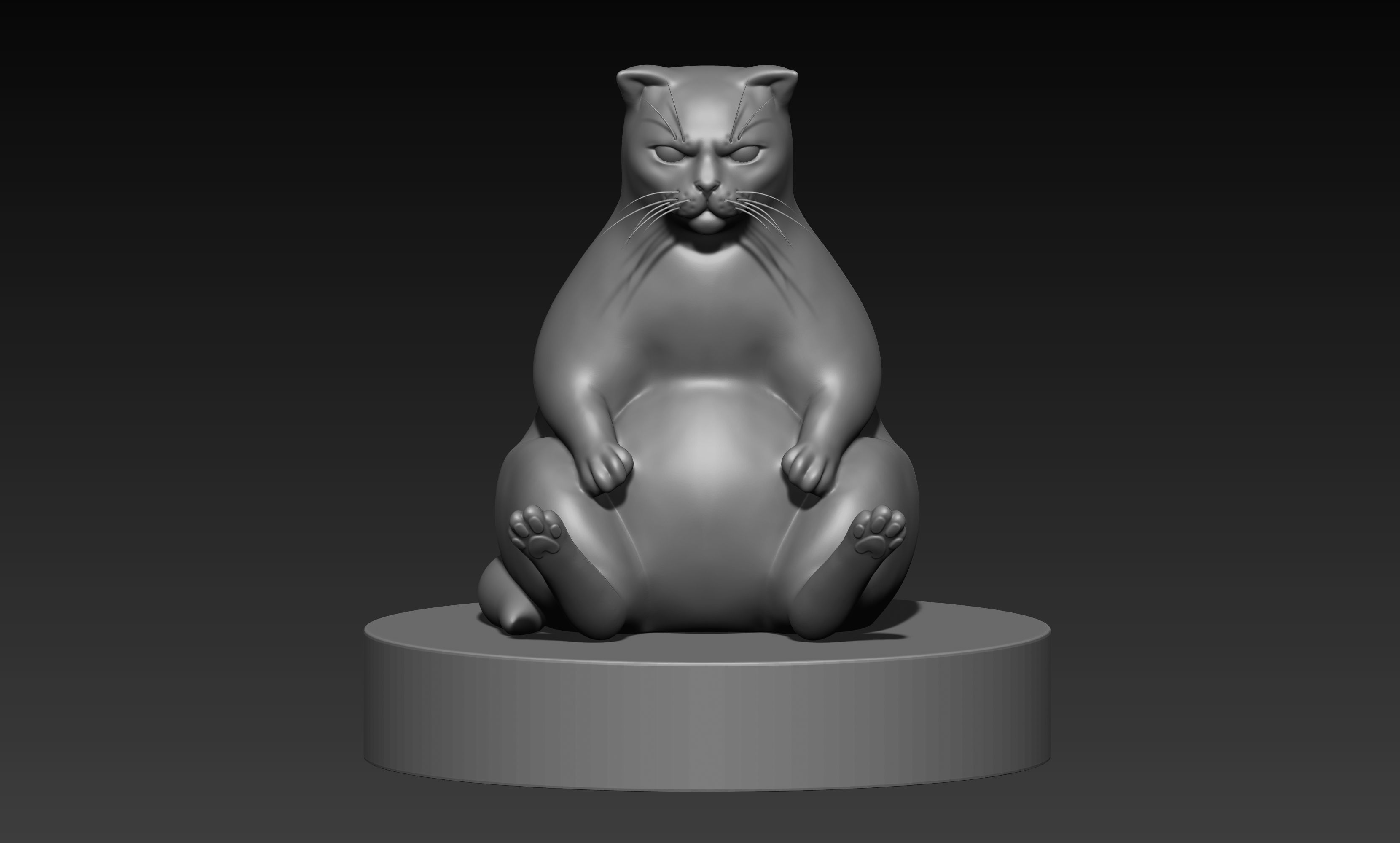 Funny cat with stand meme 3D model 3D printable | CGTrader