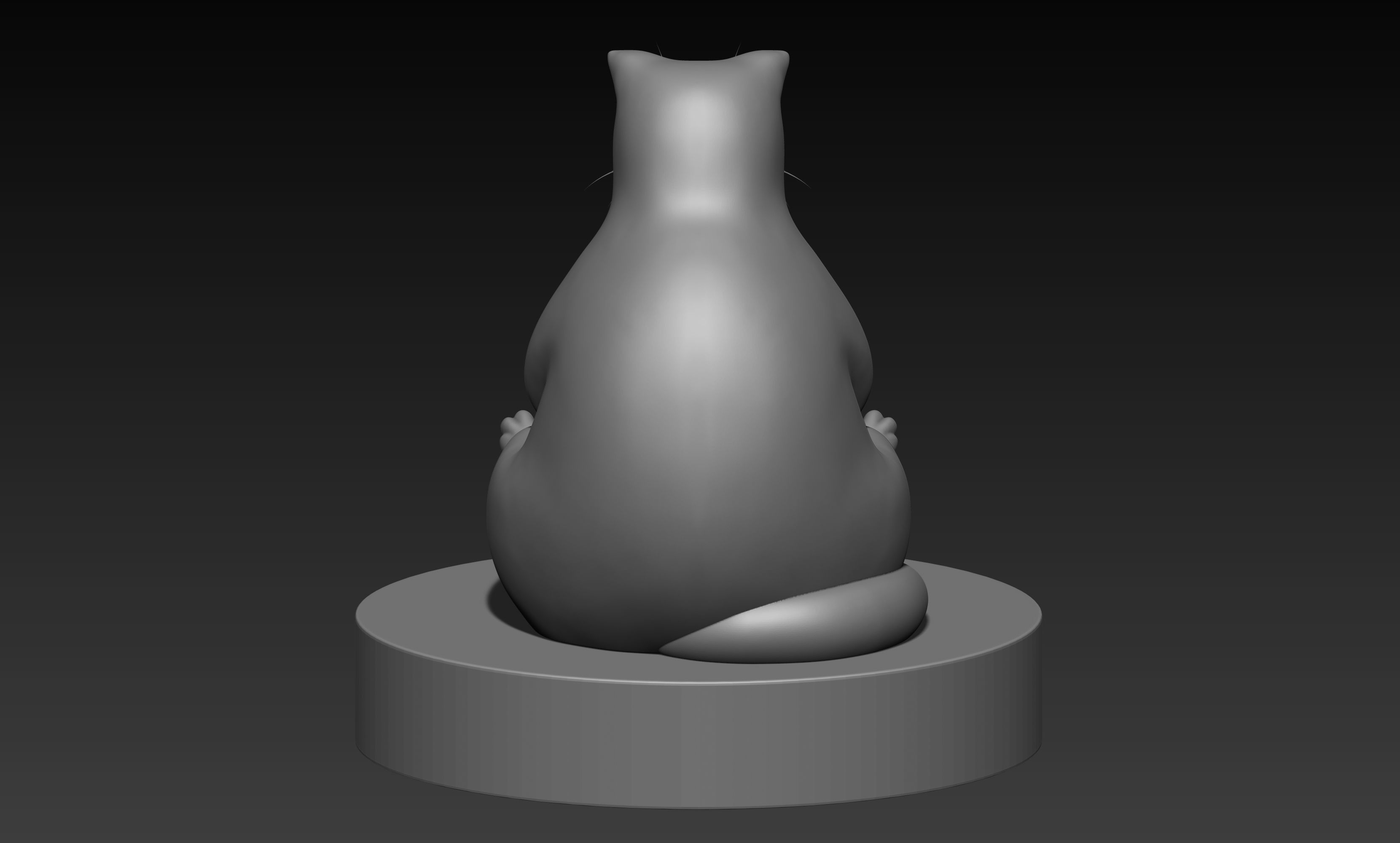 Funny cat with stand meme 3D model 3D printable | CGTrader