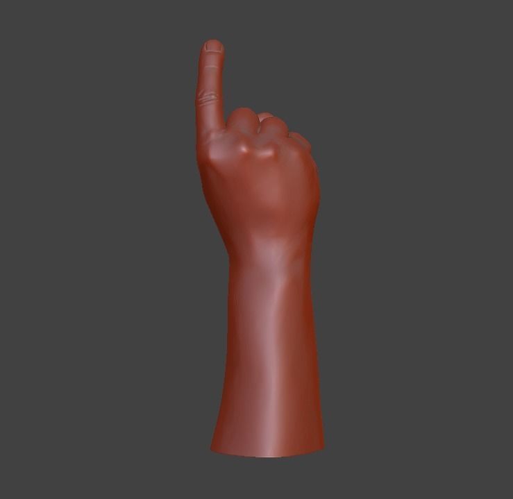 hand pointing finger 3D model 3D printable | CGTrader