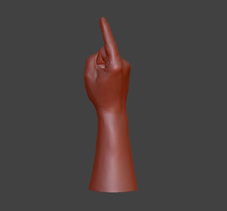 hand pointing finger 3D model 3D printable | CGTrader