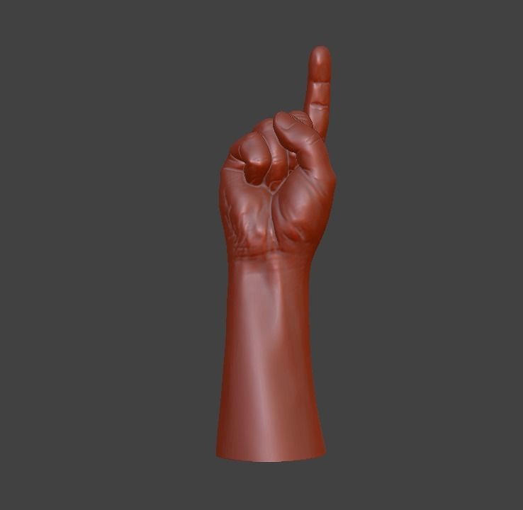 hand pointing finger 3D model 3D printable | CGTrader