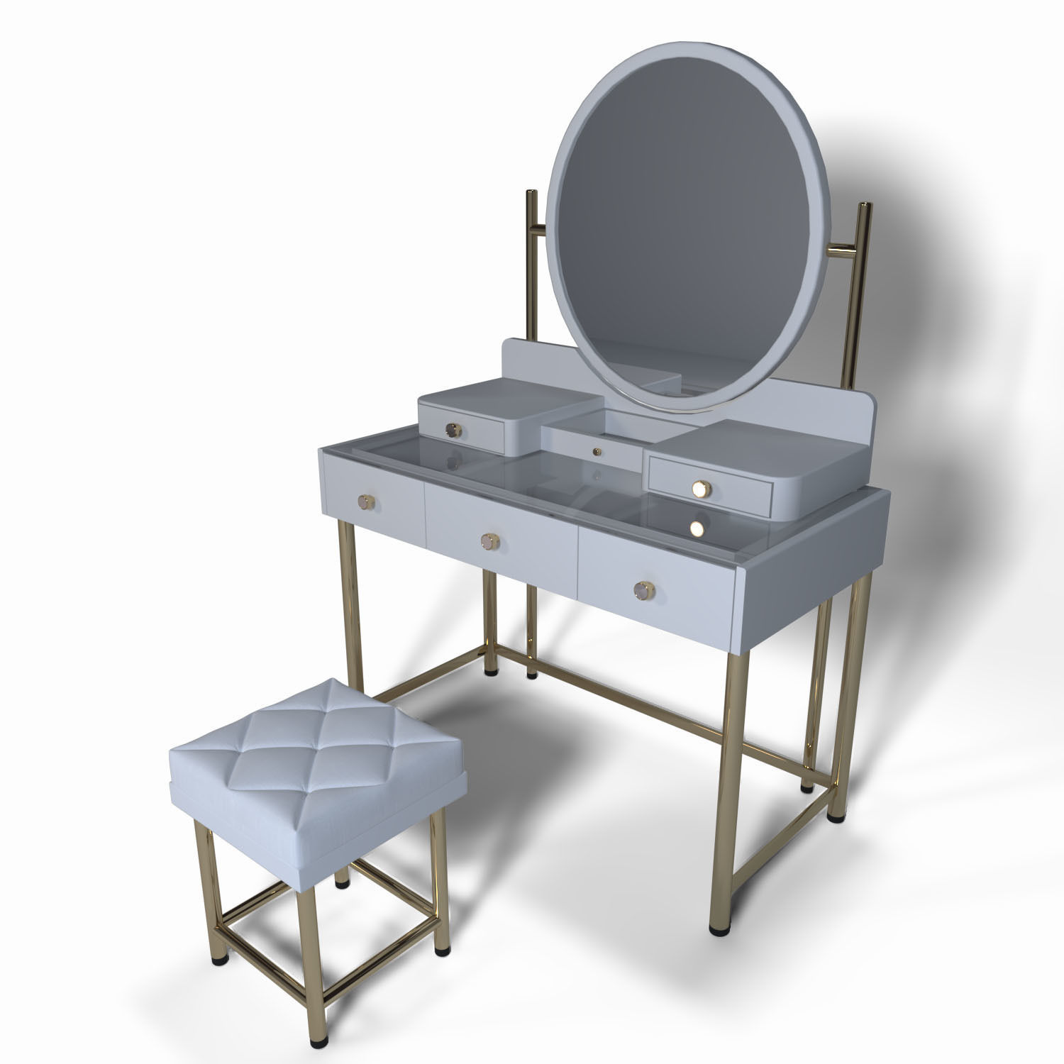 Makeup vanity 3dmax 3D model animated | CGTrader
