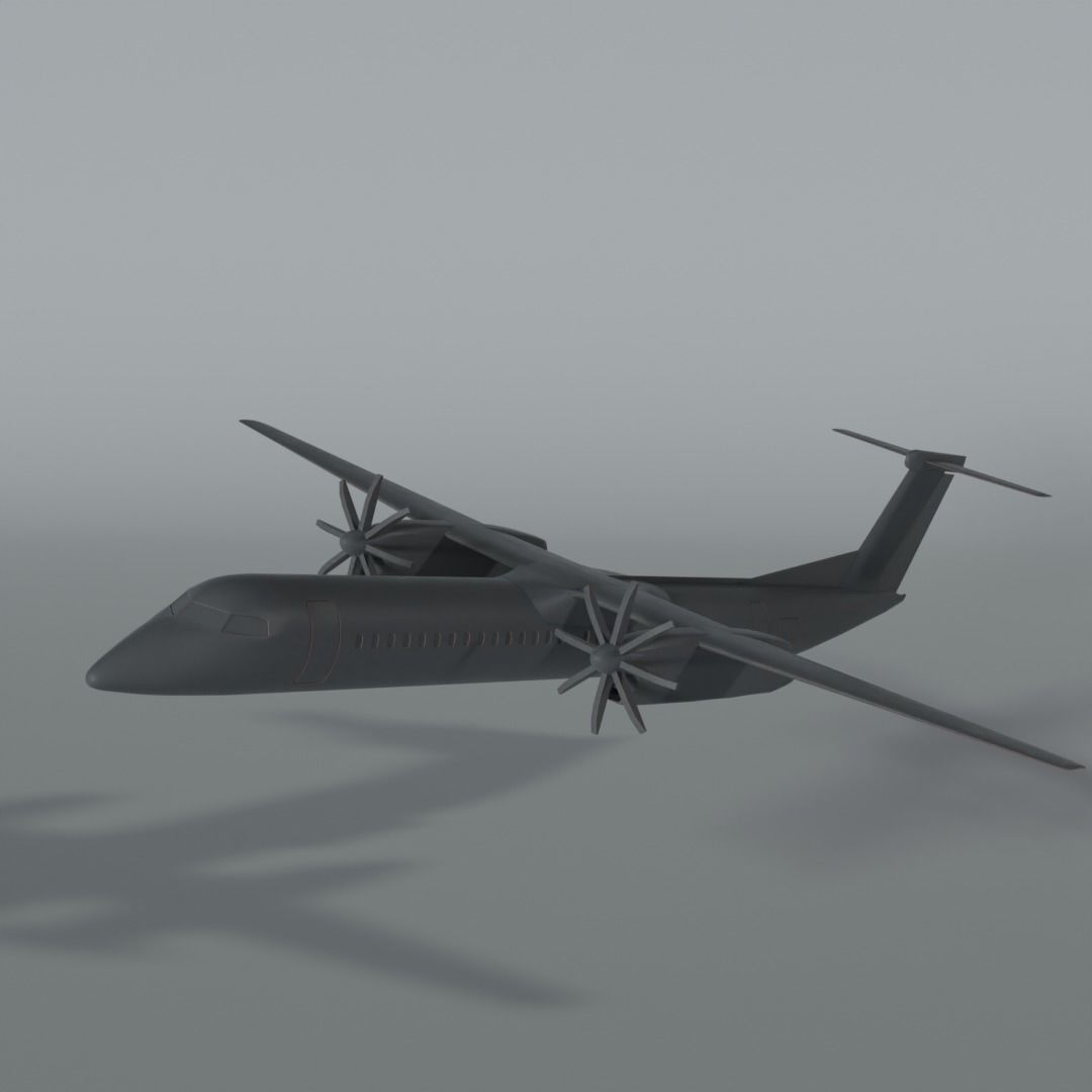 dash-8 q400 3D model 3D printable | CGTrader