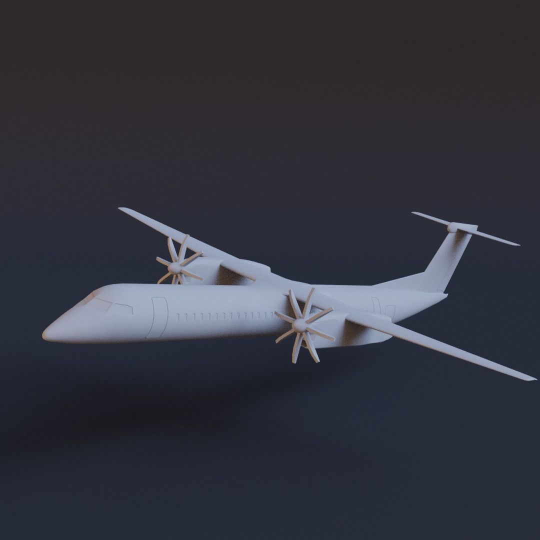 dash-8 q400 3D model 3D printable | CGTrader