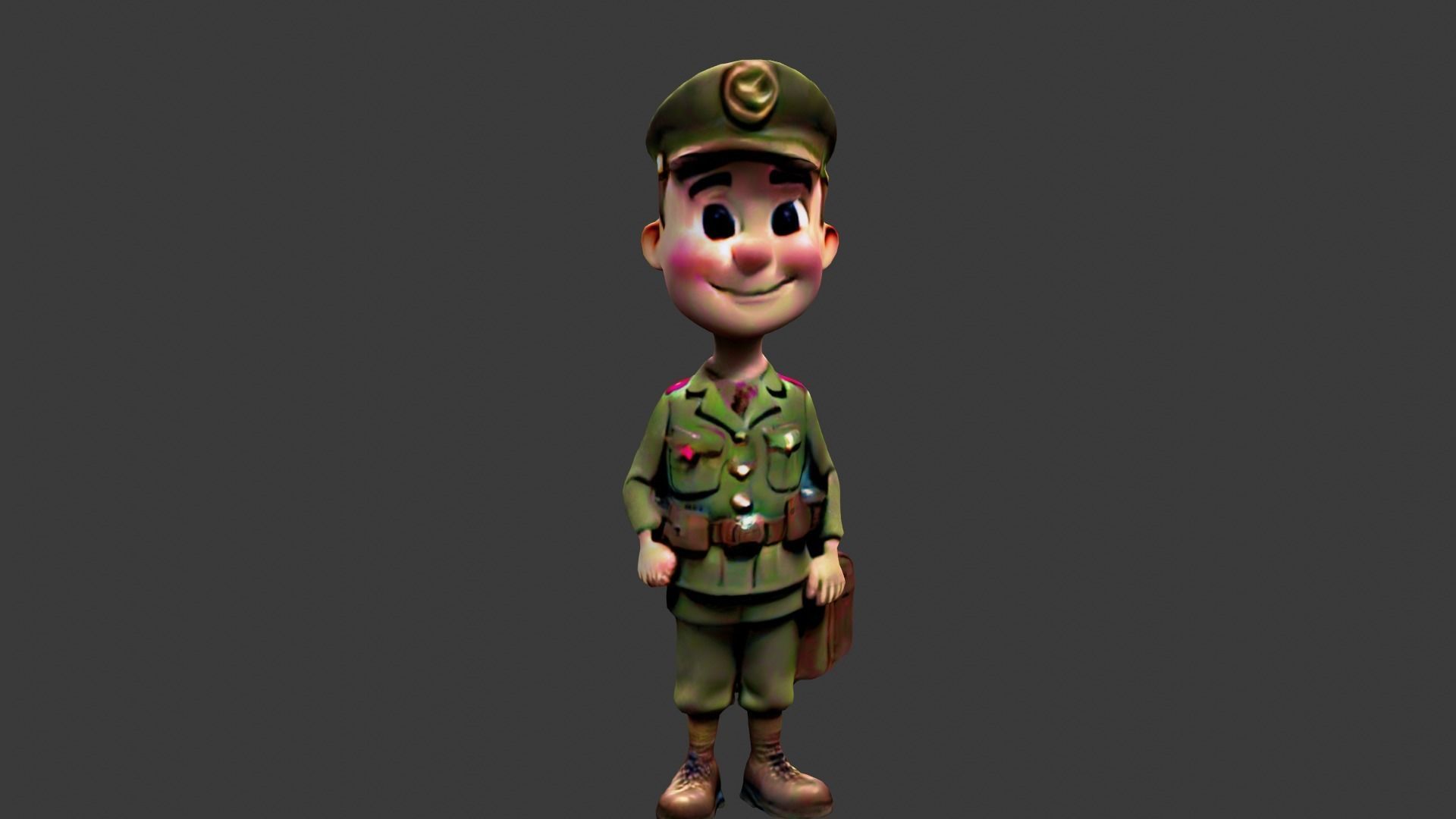 3D model Postman Soldier VR / AR / low-poly | CGTrader