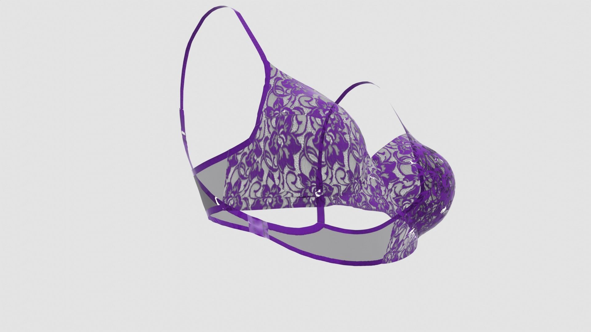 Wired Lace Bra 3D model | CGTrader