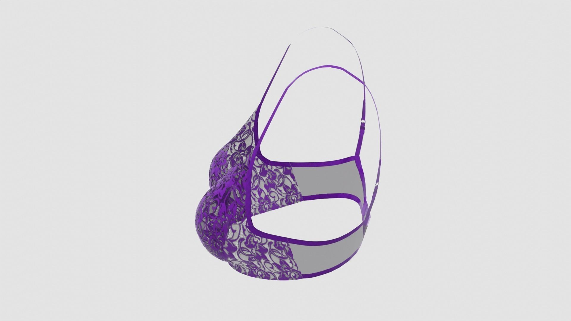 Wired Lace Bra 3D model | CGTrader