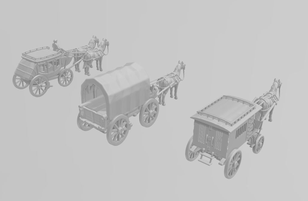 Old West Wagon by Outland Models 3D Printable 3D model 3D printable ...