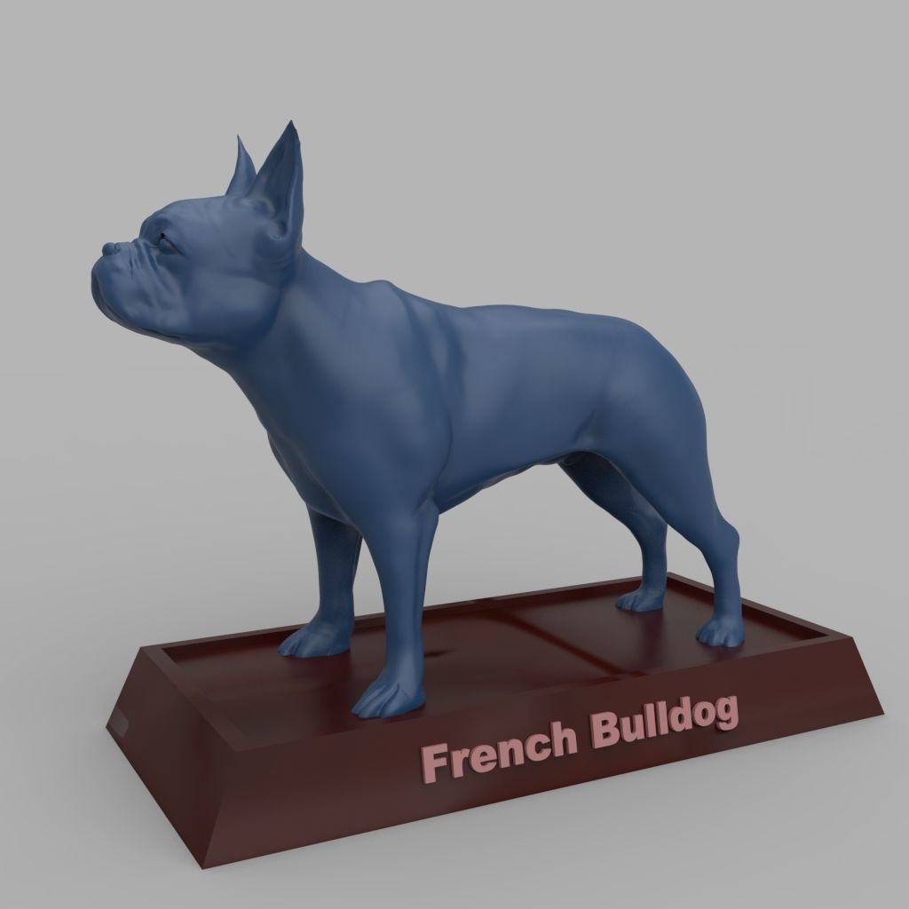 French Bulldog 3D model 3D printable | CGTrader