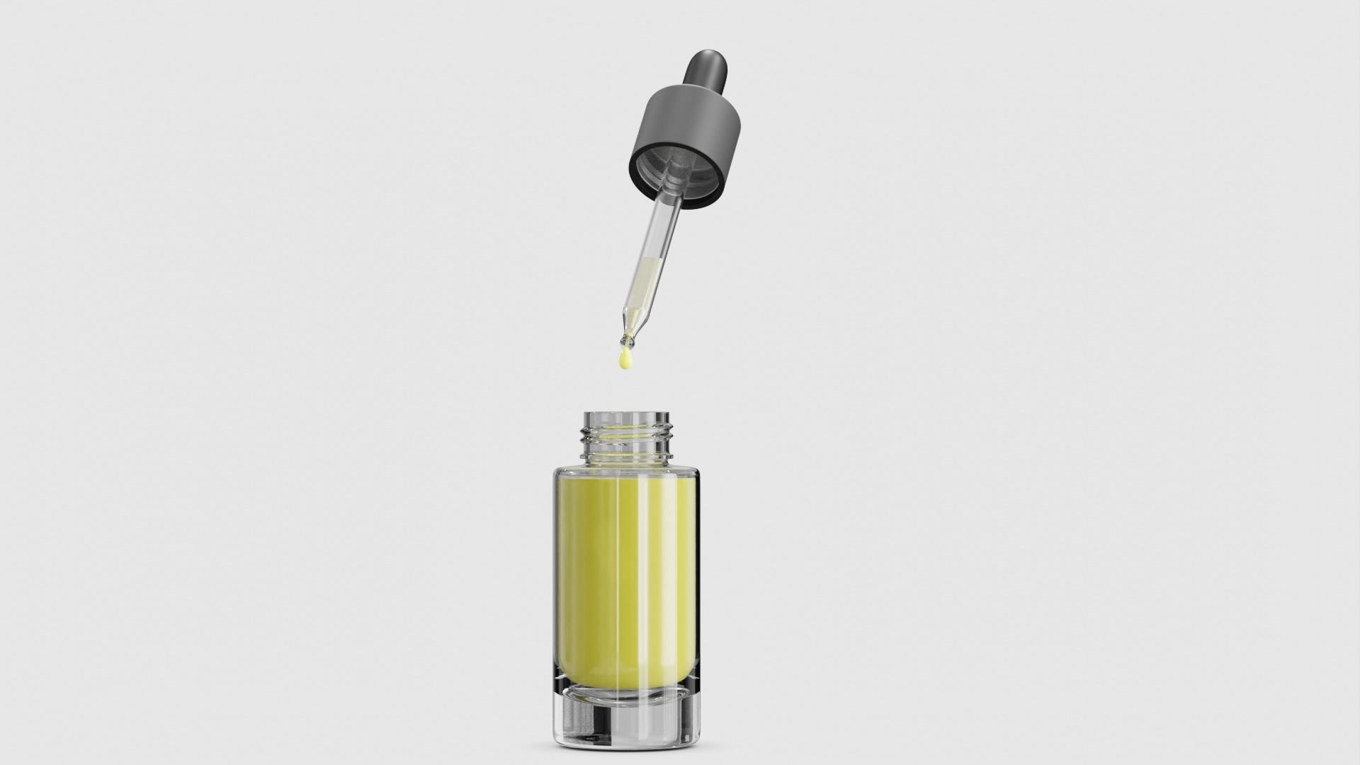 Dropper bottle with drop 3D model | CGTrader
