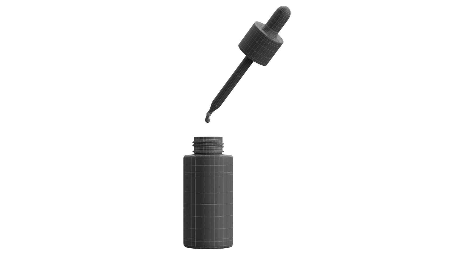 Dropper bottle with drop 3D model | CGTrader