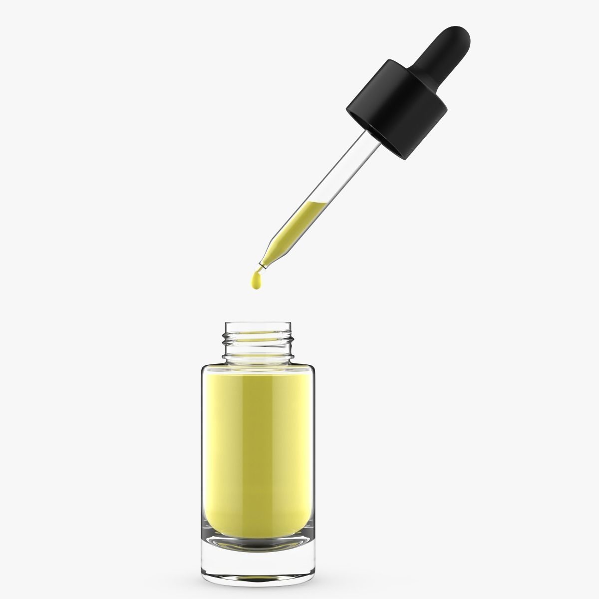 Dropper bottle with drop 3D model | CGTrader