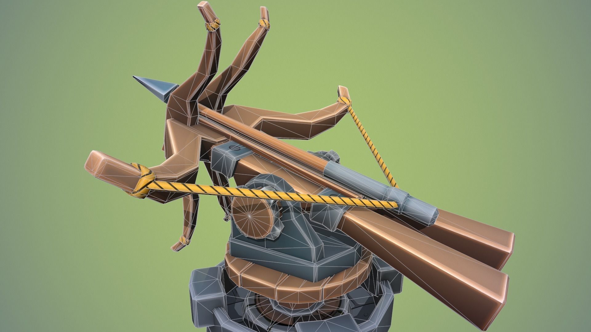 3D model Low poly Tower Ballista VR / AR / low-poly | CGTrader