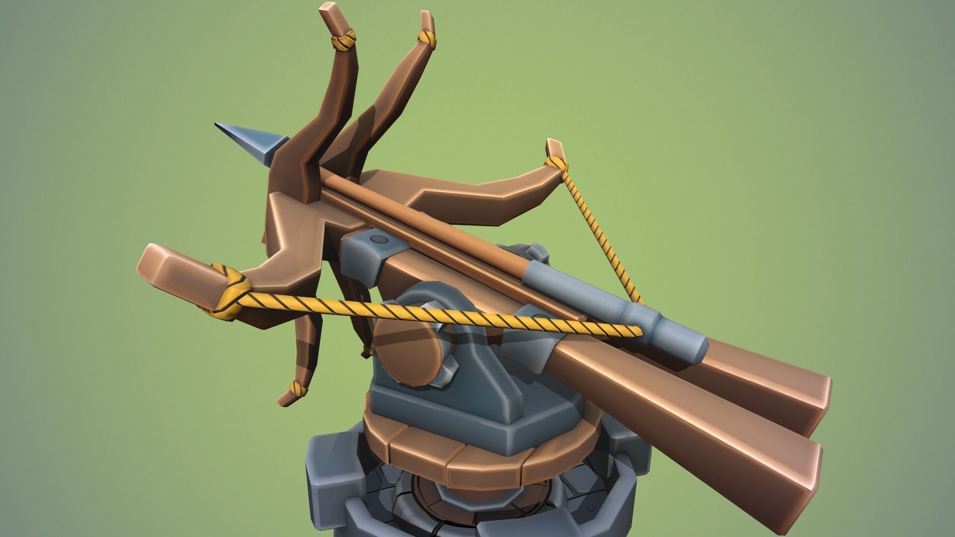 3D model Low poly Tower Ballista VR / AR / low-poly | CGTrader