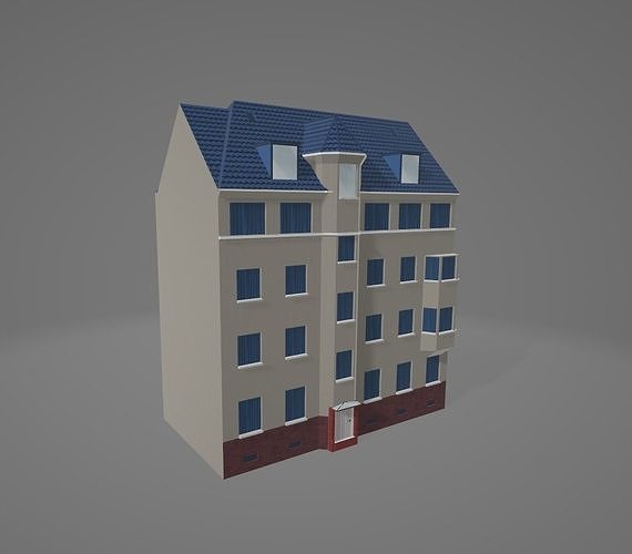3D model 3D Model of Modern Urban Building Low-poly VR / AR / low-poly ...