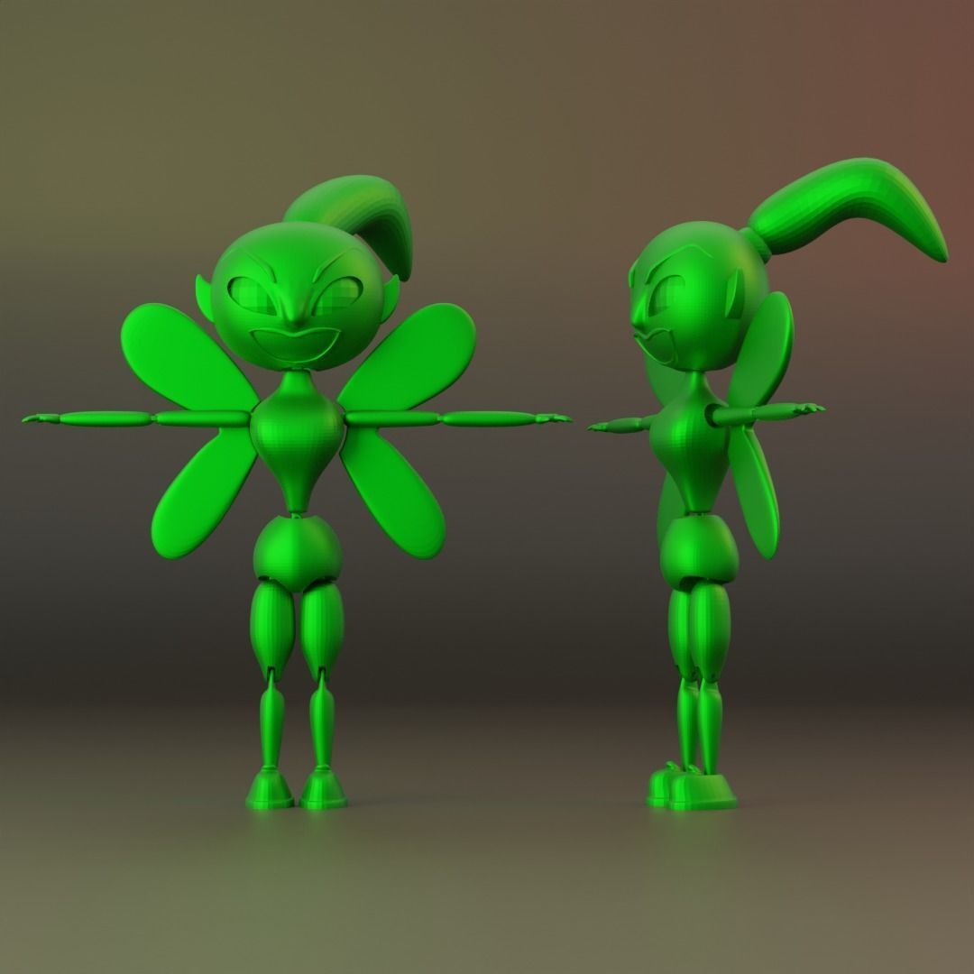 Cute Articulated puppet doll for 3d printing 3D model 3D printable ...