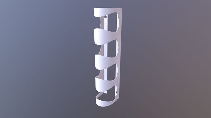 Wall mounted Wine Rack 3D model | CGTrader