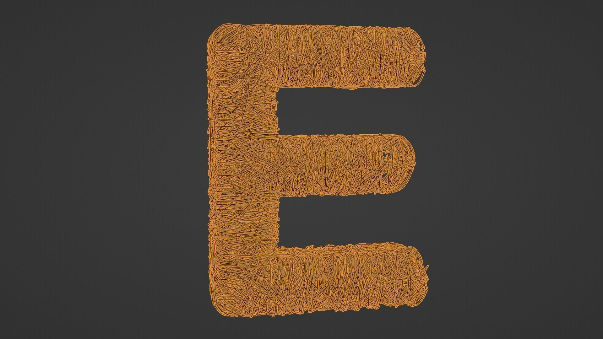 Wire Letter E free VR / AR / low-poly 3D model | CGTrader