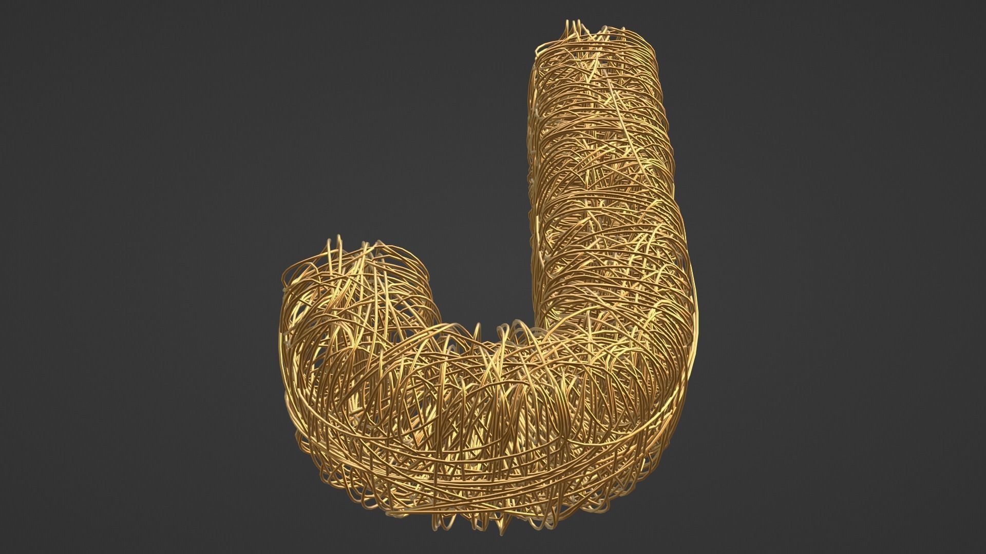 Wire Letter J free VR / AR / low-poly 3D model | CGTrader