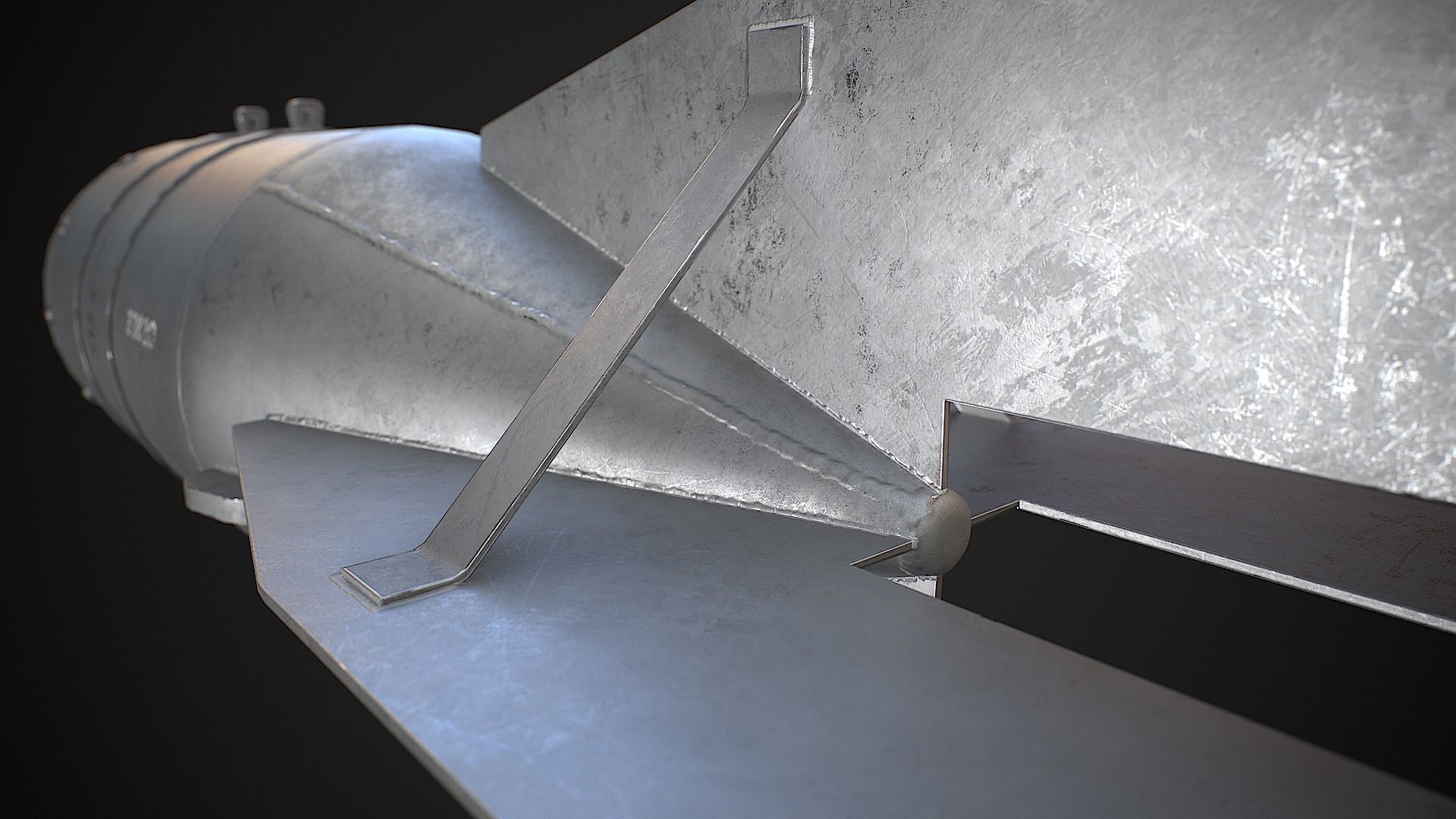 3D model Soviet general purpose air-dropped bomb FAB-250 VR / AR / low ...