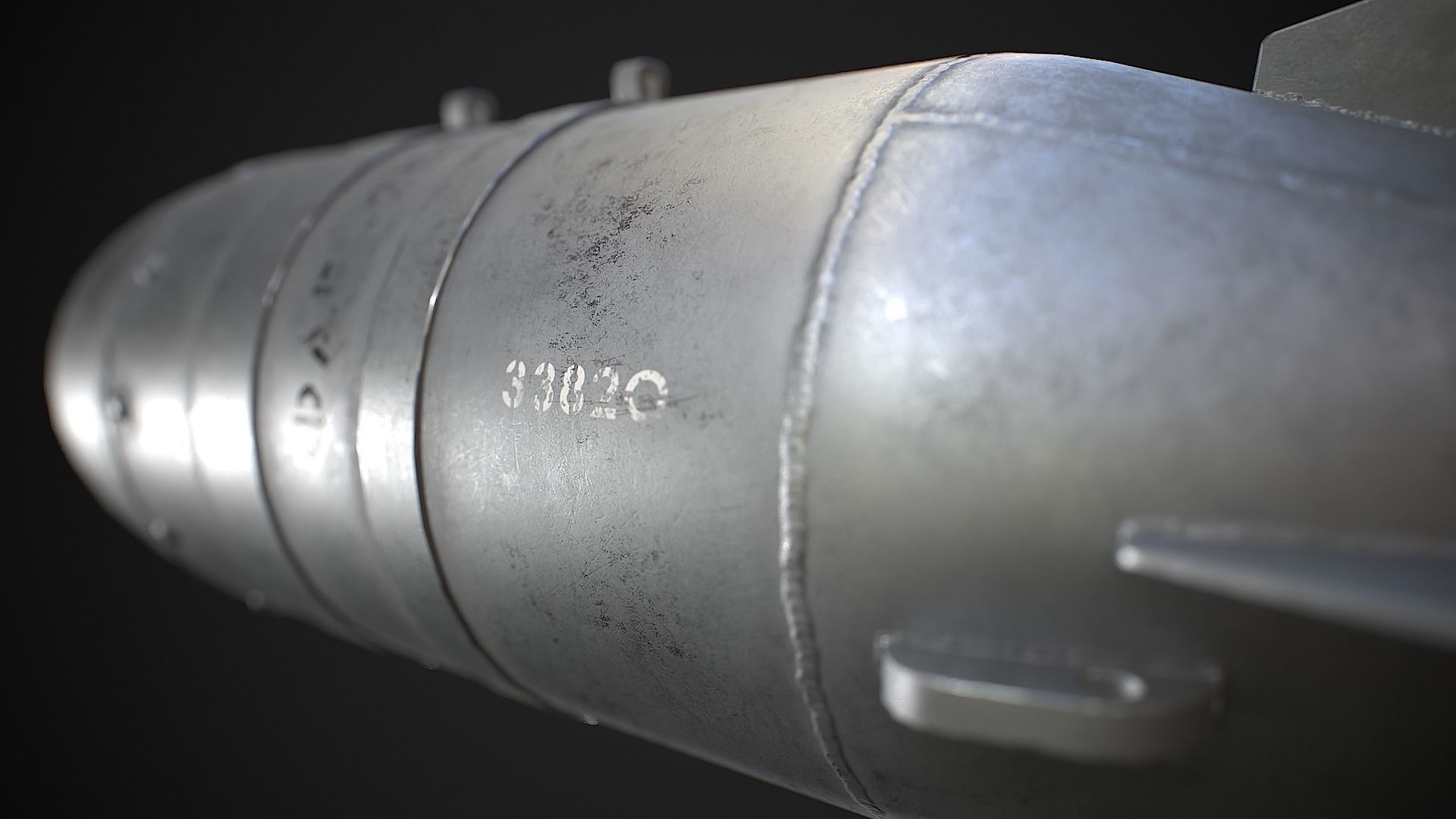 3D model Soviet general purpose air-dropped bomb FAB-250 VR / AR / low ...