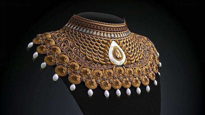 female jewelry necklace 3D model | CGTrader
