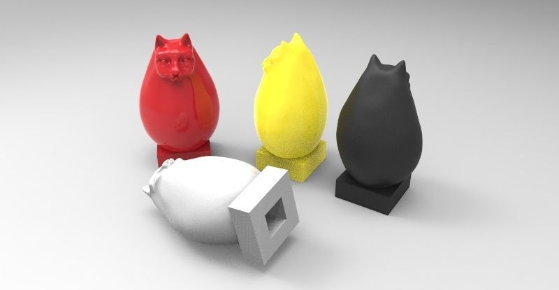 gato Fernando botero 3D model 3D printable | CGTrader
