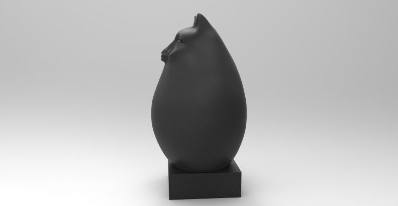 gato Fernando botero 3D model 3D printable | CGTrader