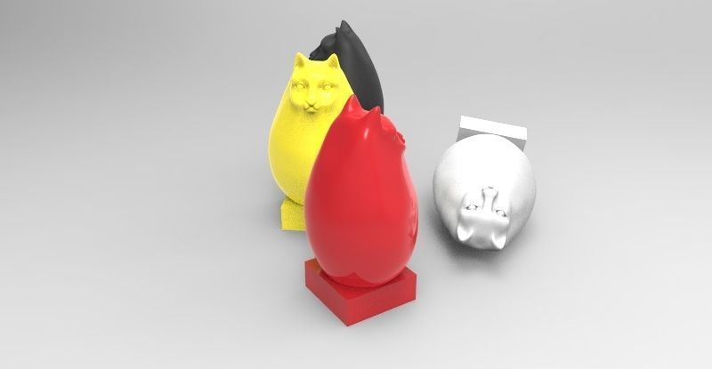 gato Fernando botero 3D model 3D printable | CGTrader