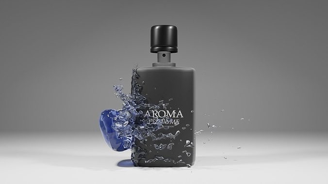 3D model low Poly perfume Black VR / AR / low-poly | CGTrader