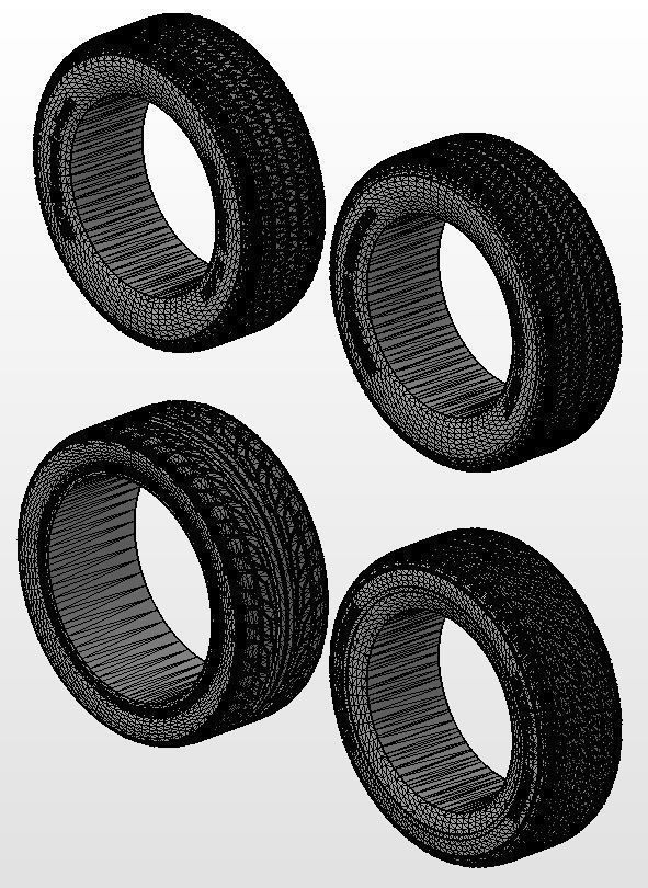 Different tyres for scale models 3D-print models 3D model 3D printable ...