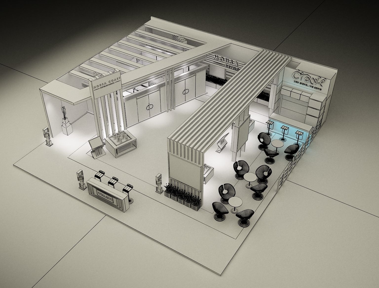 Booth Exhibition Stand a276 3D model | CGTrader