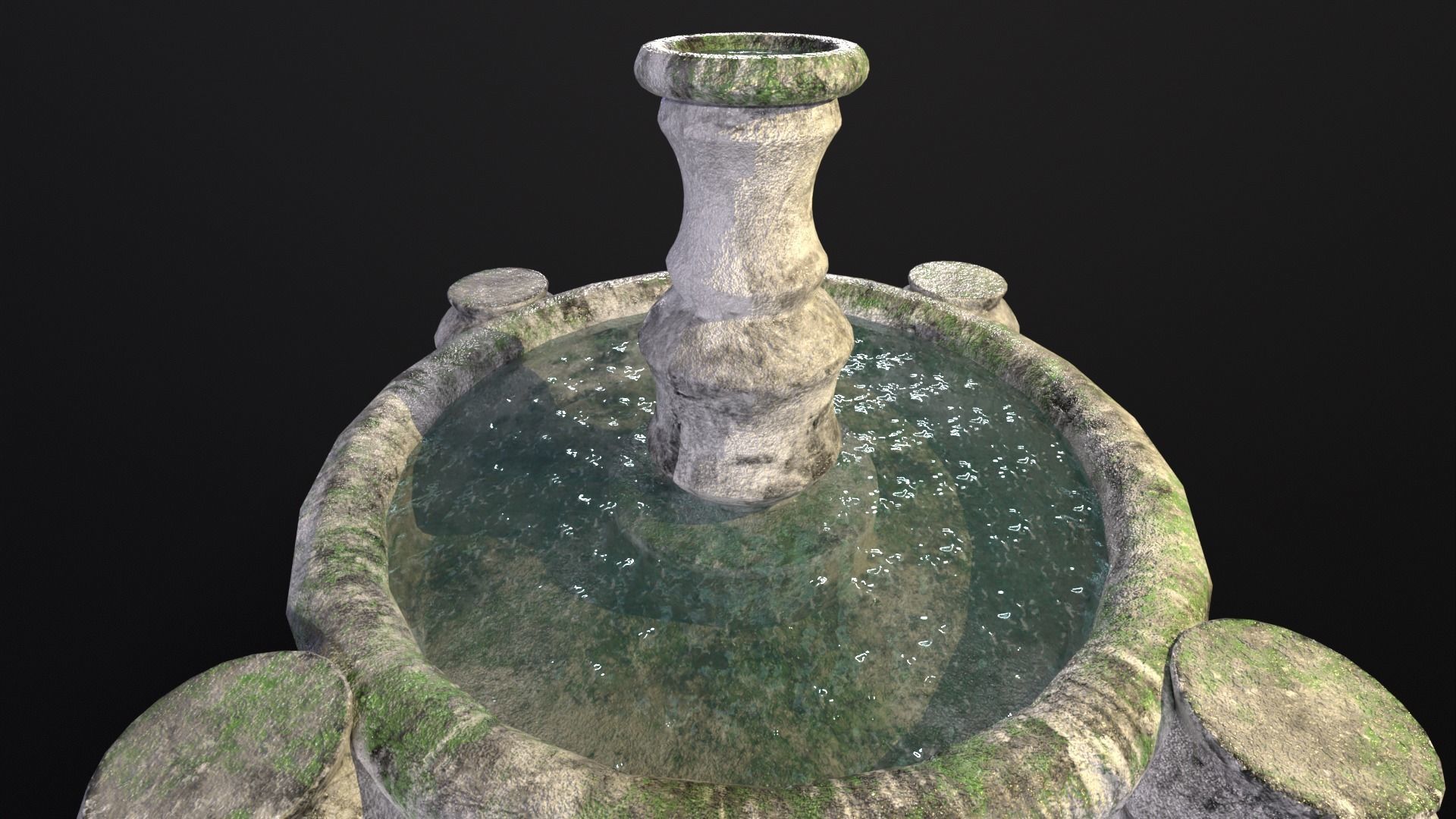 3D model Round Stone Fountain VR / AR / low-poly | CGTrader