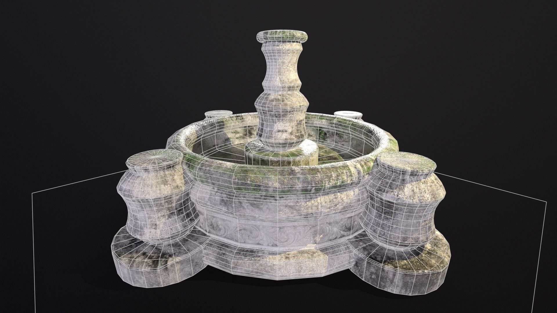 3D model Round Stone Fountain VR / AR / low-poly | CGTrader