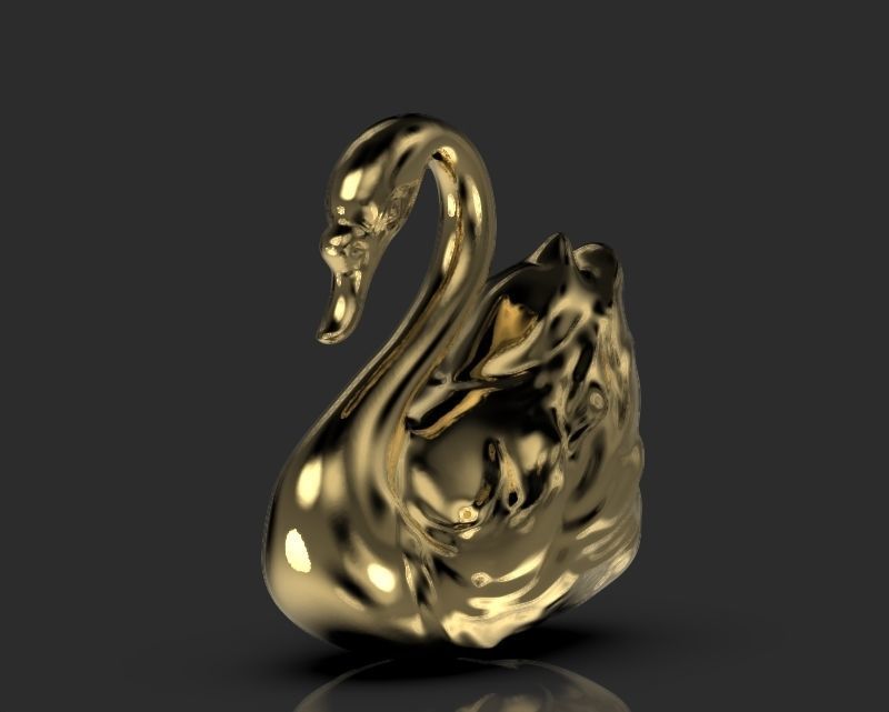 Stylized Swan 3D 3D model 3D printable | CGTrader