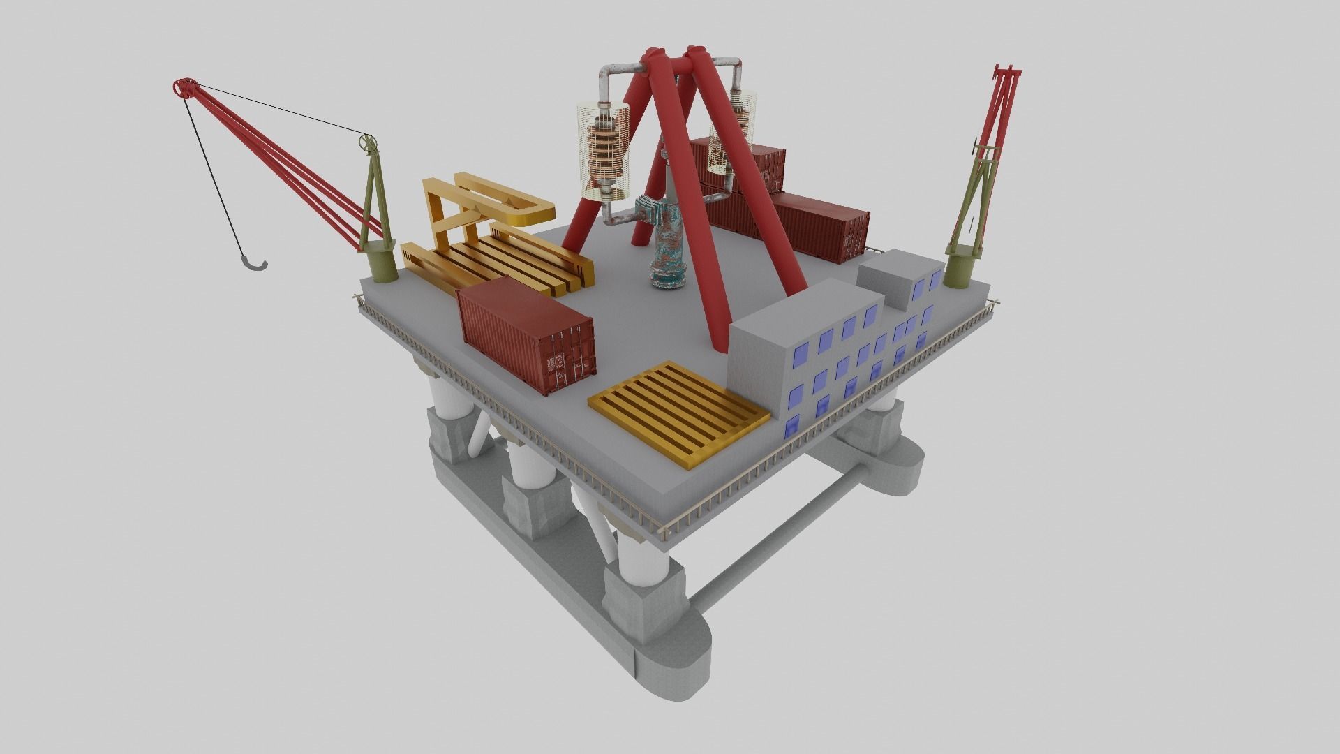drilling rig unit 3D model | CGTrader
