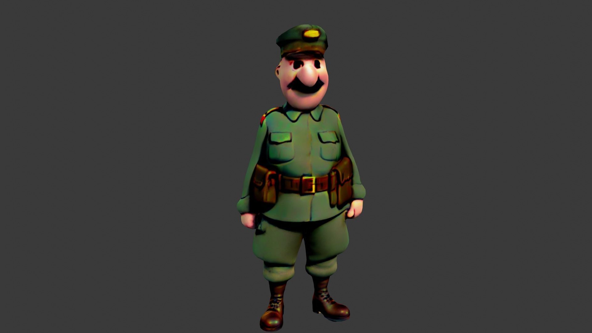 3D model World War I Cartoon Commander VR / AR / low-poly | CGTrader