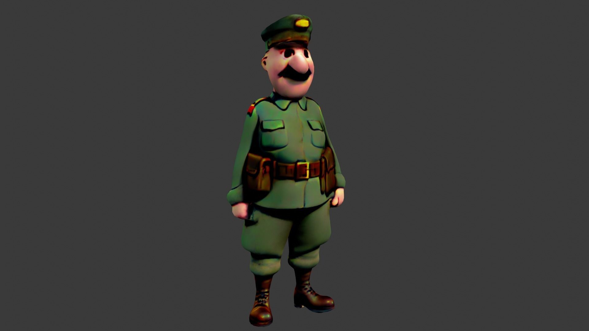 3D model World War I Cartoon Commander VR / AR / low-poly | CGTrader