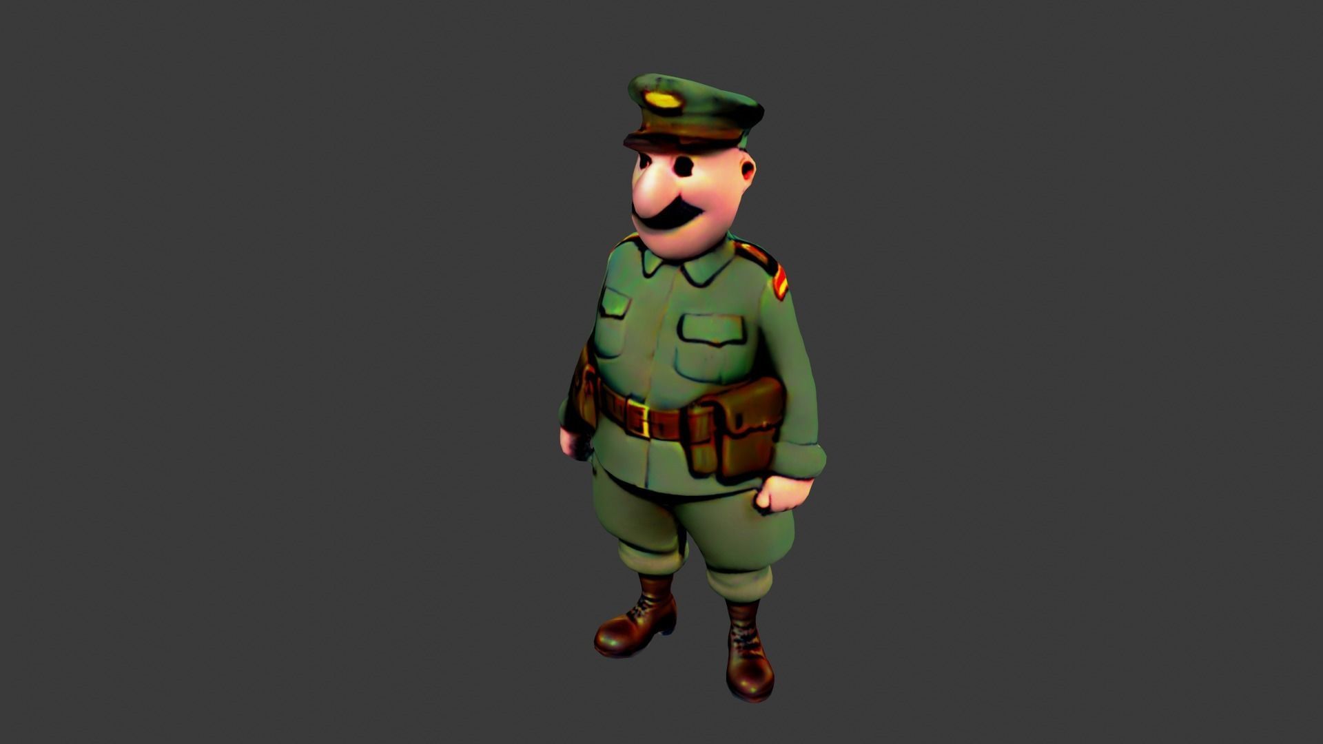 3D model World War I Cartoon Commander VR / AR / low-poly | CGTrader