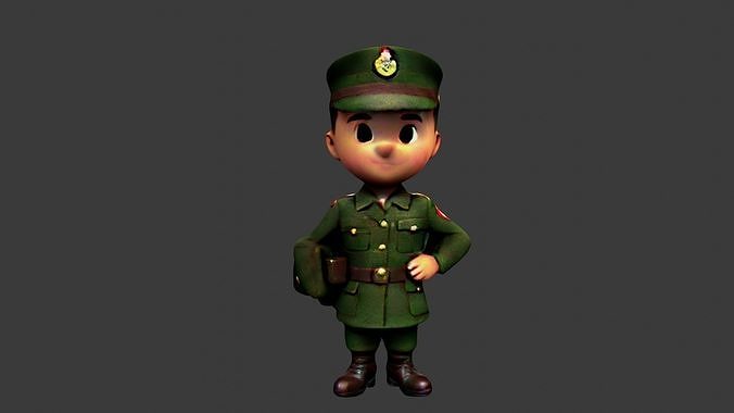 3D model World War II Soldier VR / AR / low-poly | CGTrader