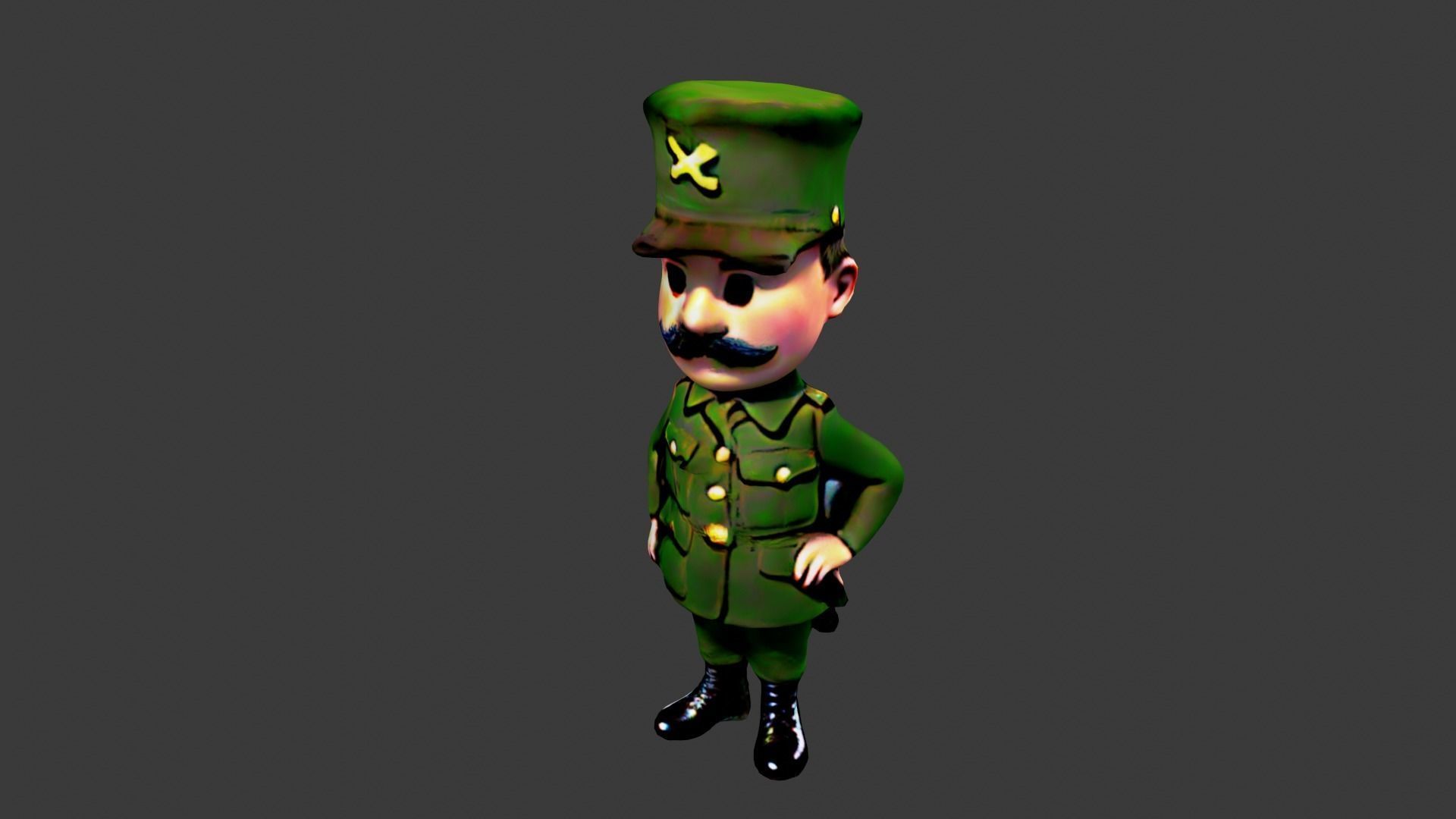 3D model World War I Commander Soldier VR / AR / low-poly | CGTrader