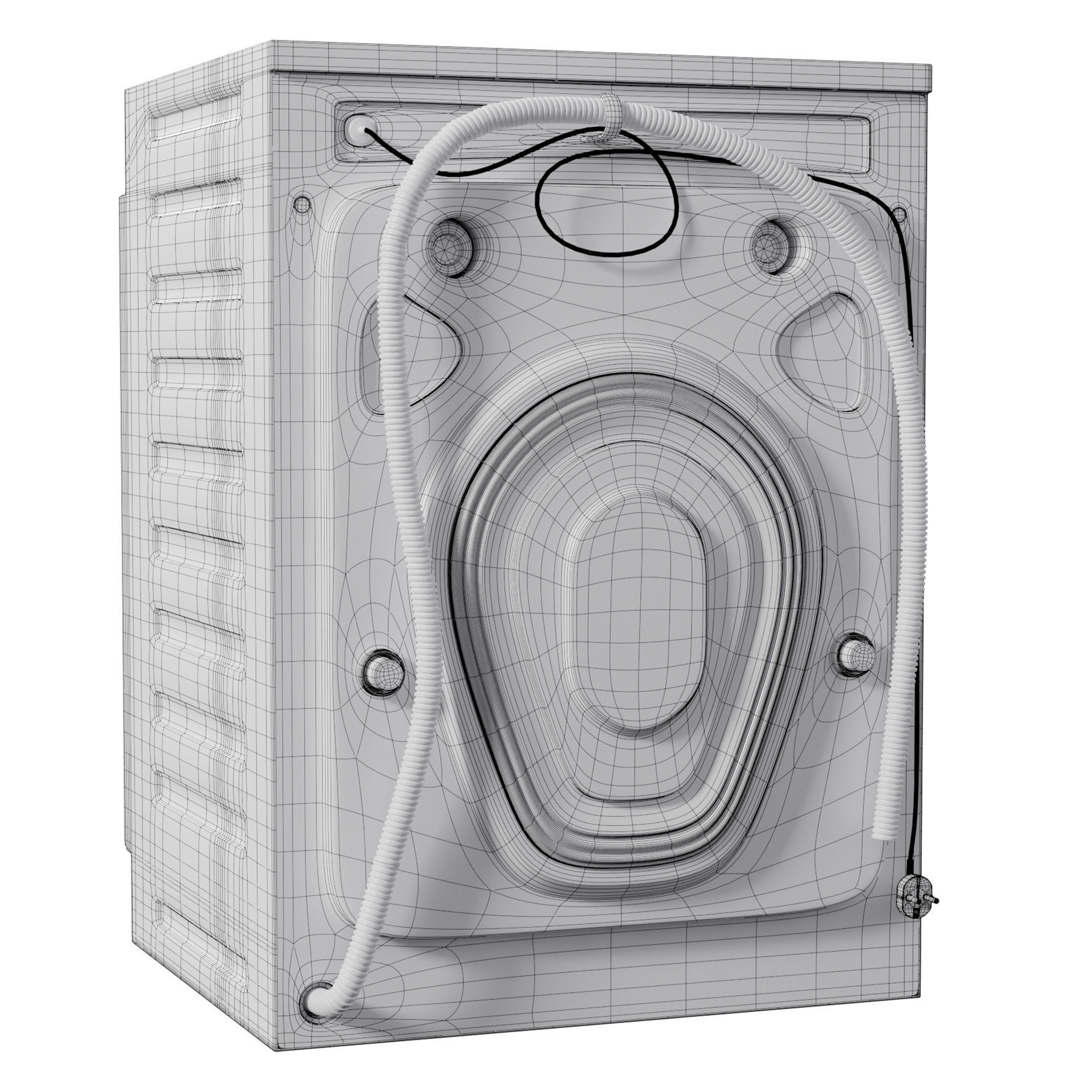 TVaTTAD Integrated washing machine free VR / AR / low-poly 3D model ...